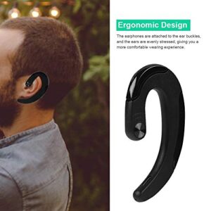 Wireless Bone Conduction Bluetooth Headset Ear-Hook Earphone Stereo Noise Reduction HD Sound Bluetooth Headphones with Microphone(Black)