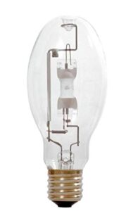 sylvania metalarc hid lamp, 250w light bulb, e39 mogul base, ed28, 20000 lumens, 4200k, clear (64032)