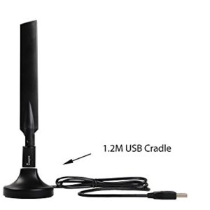 Edimax Wi-Fi 5 802.11ac AC600 High Gain Dual-Band (2.4GHz/5GHz) Adapter w/ Adjustable +4/6dBi Antenna, Wireless USB Adapter, Win 11 Plug-n-Play, Mac OS 10.15, Linux, USB Cradle, EW-7811UAC