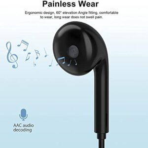 iPhone Wired Earbuds【2 Pack】 3.5mm iPhone Wired Headphones Noise Isolating Earphones Volume Control Built-in Microphone in-Ear Headset Compatible with iPhone 6s/6 Plus/SE/Samsung/Android /MP3/MP4