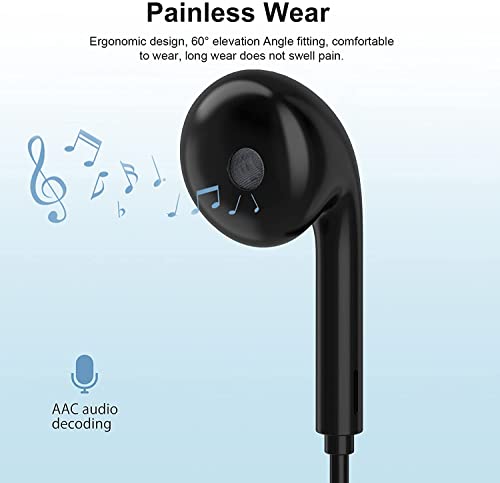 iPhone Wired Earbuds【2 Pack】 3.5mm iPhone Wired Headphones Noise Isolating Earphones Volume Control Built-in Microphone in-Ear Headset Compatible with iPhone 6s/6 Plus/SE/Samsung/Android /MP3/MP4