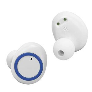 True Wireless Earbuds Bluetooth Headphones,Stereo Bluetooth 5.0 Headset with Wireless Charging Case,Touch Control Design,for Sport Work Travel Home Office(White Blue)