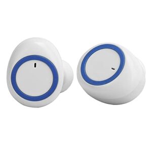 True Wireless Earbuds Bluetooth Headphones,Stereo Bluetooth 5.0 Headset with Wireless Charging Case,Touch Control Design,for Sport Work Travel Home Office(White Blue)