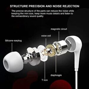 LAPUTA Wired Earbuds Headphones- in-Ear Noise Rejection Universal 3.5mm Stereo Sport Headset with Mic for School Gaming Sports Music Black One Size