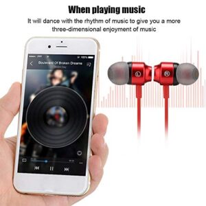 ASHATA Wired Magnetic Earphones, Type C Noise Canceling in Ear Stereo Sports Headphone with Microphone HiFi Music Sound for iOS Android