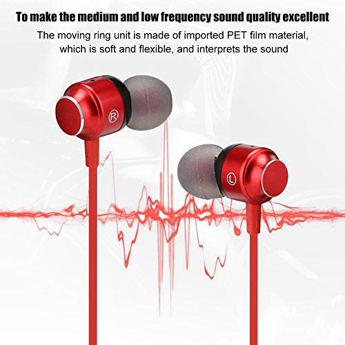 ASHATA Wired Magnetic Earphones, Type C Noise Canceling in Ear Stereo Sports Headphone with Microphone HiFi Music Sound for iOS Android