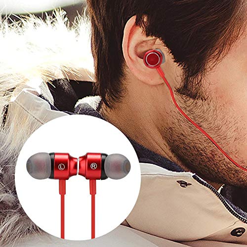 ASHATA Wired Magnetic Earphones, Type C Noise Canceling in Ear Stereo Sports Headphone with Microphone HiFi Music Sound for iOS Android