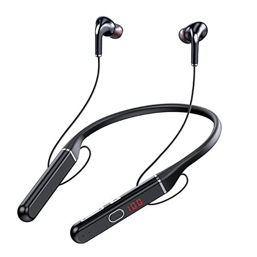 MIANHT Stereo Earbuds Earphone Waterproof Headset for Work Travel Bluetooth Sport Headphones Wireless High-Power Bluetooth Earphones Neck-Mounted Earphones