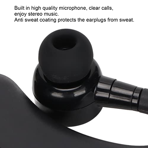 PUSOKEI Wireless Earbuds, V9 Single Ear Bluetooth Headphones in Ear Waterproof Stereo Sound, Wireless Ear Hook Earphone Sports Driving Business Earphone Long Talk Time