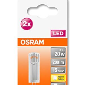 Osram Pack of 20 x LED PIN 12 V | LED Lamp: G4, 1.80 W = Replacement for 20 W | Warm White, 2700 K