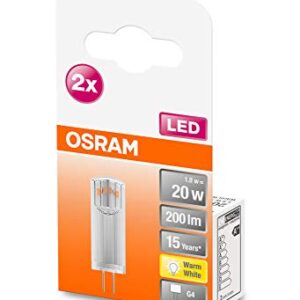 Osram Pack of 20 x LED PIN 12 V | LED Lamp: G4, 1.80 W = Replacement for 20 W | Warm White, 2700 K