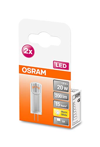 Osram Pack of 20 x LED PIN 12 V | LED Lamp: G4, 1.80 W = Replacement for 20 W | Warm White, 2700 K