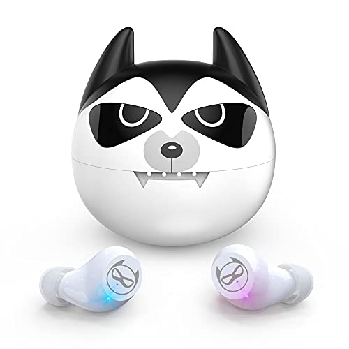 Kids Wireless Earbuds XZC Bull Demon King Design in-Ear HiFi Stereo Wireless Ear Buds for Kids Adult Gift 36H Playtime Bluetooth 5.0 Headphones with Dual Micphone for Workout Sport (Husky)