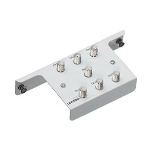 leviton 47690-6c2 1×6 2ghz passive video splitter, white