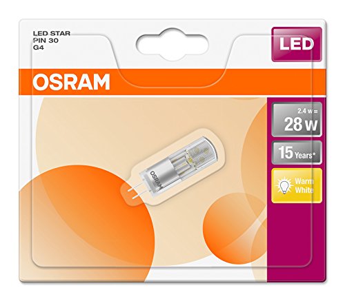 OSRAM LED Star Special PIN/LED-Beam Angle with G4-Base/not dimmable/Replacement for 30 Watt/Clear/Warm White - 2700 Kelvin / 9 Pack