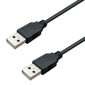 BesCable USB to USB Cable - Superspeed USB 2.0 Type A Male to Type A Male 24 / 28AWG Cable 7 Feet - Black