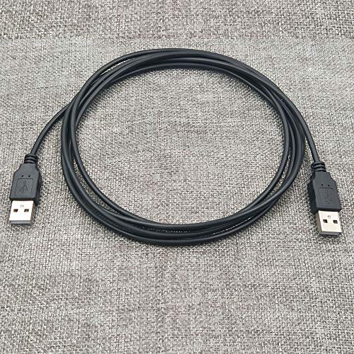 BesCable USB to USB Cable - Superspeed USB 2.0 Type A Male to Type A Male 24 / 28AWG Cable 7 Feet - Black