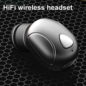 Heave Wireless Ear Buds Bluetooth Earphone in Ear Earbuds Built in Mic for Driving Work Handsfree Call,Voice Prompt Matching White