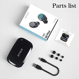 JOYSILIN Bluetooth 5.0 S8 Plus Wireless Earbuds, HiFi Headphones Touch Control with Mic and Wireless Charging, IPX7 TWS Noise Cancelling Headphones