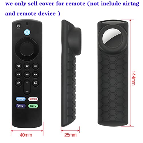 TV Stick 3rd Remote Cover Case with Airtag Holder (Glow in The Dark) Compatible with Fir TV Stick 3rd Gen,Tracker Cover for Tile Sticker 2020,Glow Blue