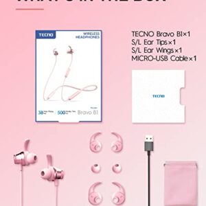 Tecno B1 Blue Wireless Bluetooth Headphones B1 Pink Wireless Bluetooth Headphones