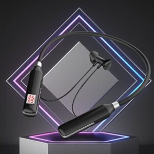 Fashion HiFi Bluetooth Headset, Card Subwoofer Gaming Sports Listening Song Dual-Mode Neck-Mounted Headset with Power Digital Display Screen