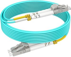 3m(10ft) om4 lc to lc fiber patch cables, options 7inch~500ft om4 fiber lc to lc cable, multimode fiber optic duplex mmf 50/125μm 40g/100g lszh rambocables