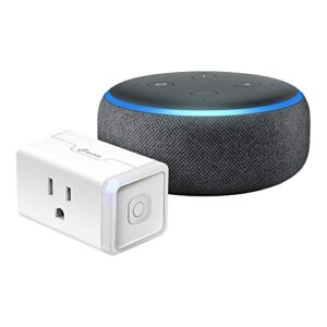 echo dot (3rd gen) | charcoal with kasa smart plug mini