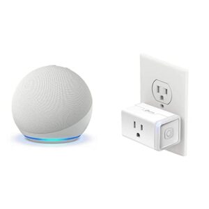 echo dot (5th gen) | glacier white with kasa smart plug mini