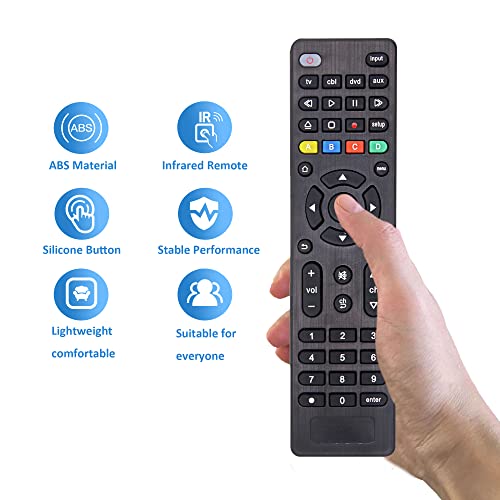 Universal Remote Control for All TVs, Blu-ray/DVD Players, Streaming Media Players, Sound Bars, Cable receivers and All Audio/Video Devices - Simple Setup