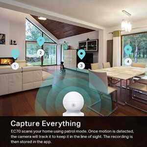 Kasa 4MP 2K Security Camera Outdoor Wired & Pan/Tilt Smart Security Camera, 1080p HD Dog Camera 2.4GHz with Night Vision, Motion Detection