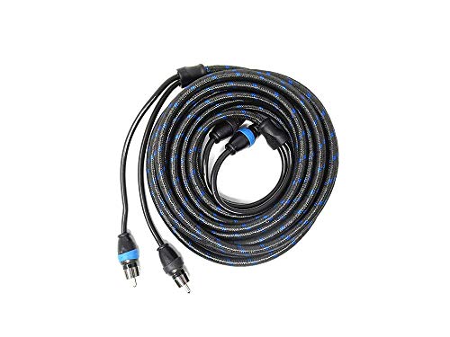 Sky High Car Audio 2 Channel 18 ft RCA Cables Triple Shield Nylon Coated