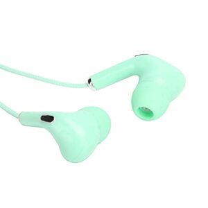 3.5mm Wired Earphone with Microphone Earbud Headphone in-Ear Earphone for Sports(Green)