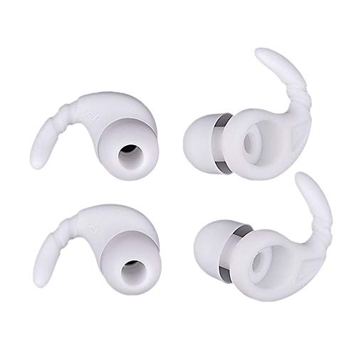 2 Pair Sports Earbud Stabilizers Fins Wing Left and Right Side Stabilizers Fins Wing Eartips Adapters for in Ear Earphones with 4mm to 6mm Nozzle Attachment Compatible with ie8 T110 xba-h1 K3003