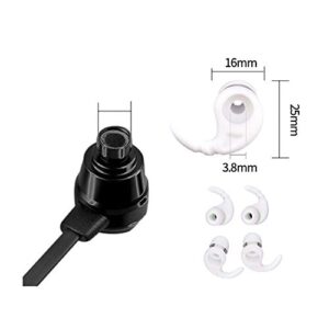 2 Pair Sports Earbud Stabilizers Fins Wing Left and Right Side Stabilizers Fins Wing Eartips Adapters for in Ear Earphones with 4mm to 6mm Nozzle Attachment Compatible with ie8 T110 xba-h1 K3003