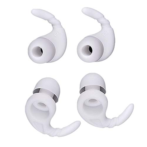 2 Pair Sports Earbud Stabilizers Fins Wing Left and Right Side Stabilizers Fins Wing Eartips Adapters for in Ear Earphones with 4mm to 6mm Nozzle Attachment Compatible with ie8 T110 xba-h1 K3003