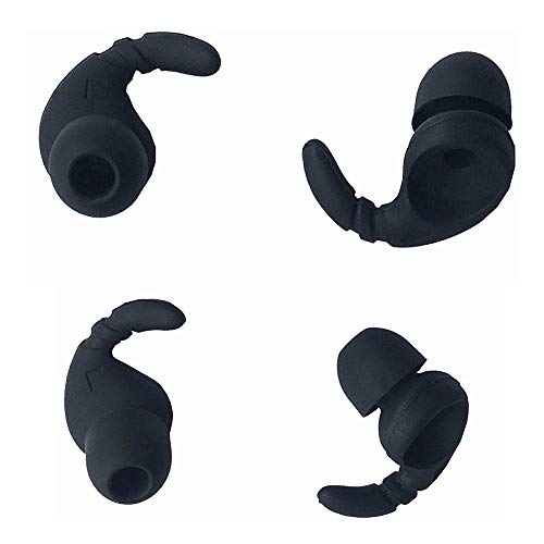 2 Pair Sports Earbud Stabilizers Fins Wing Left and Right Side Stabilizers Fins Wing Eartips Adapters for in Ear Earphones with 4mm to 6mm Nozzle Attachment Compatible with ie8 T110 xba-h1 K3003