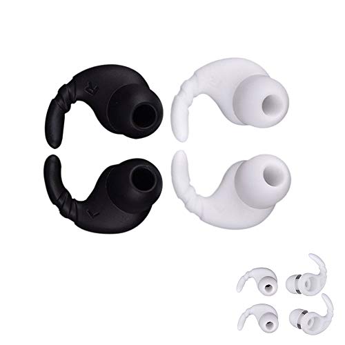 2 Pair Sports Earbud Stabilizers Fins Wing Left and Right Side Stabilizers Fins Wing Eartips Adapters for in Ear Earphones with 4mm to 6mm Nozzle Attachment Compatible with ie8 T110 xba-h1 K3003