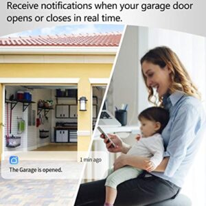 Smart Wi-Fi Garage Door Opener Wireless Garage Door Remote, Open and Close Garage Door from Anywhere, Compatible with Amazon Alexa, Google Assistant