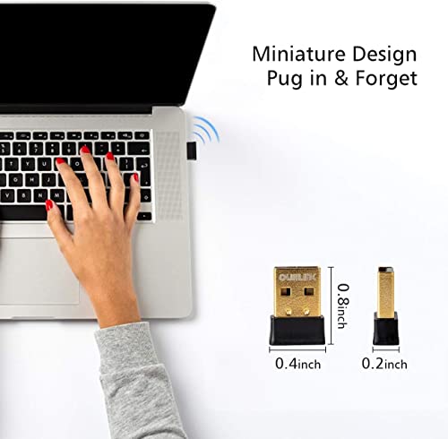 OURLINK 600Mbps AC600 Dual Band USB WiFi Dongle & Wireless Network Adapter for Laptop/Desktop Computer - Backward Compatible with 802.11 a/b/g/n Products (2.4 GHz 150Mbps, 5GHz 433Mbps)