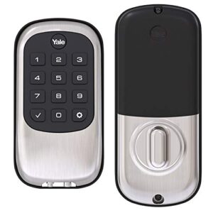 yale b1l lock keypad deadbolt in satin nickel