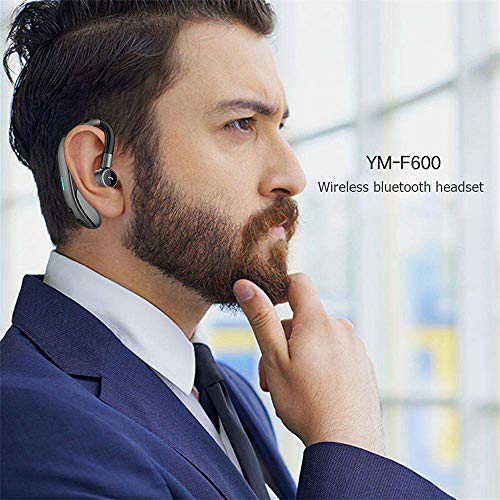 TechCode Wireless Headset with Mic, Bluetooth in-Ear Headphone w/ 180°Adjustable Earhook Business Handsfree Mic Earbud Sweatproof Sport Earpiece Stereo Earphone for iPhone XR/X/8/7,Galaxy S10/S9/S8