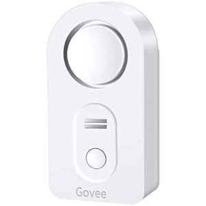 govee water detectors 2 pack, 100db adjustable audio alarm sensor, sensitive leak and drip alert, for kitchen bathroom basement (battery included)