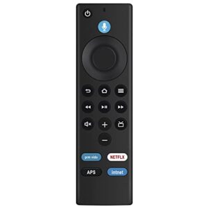 l5b83g replacement voice remote fit for amazon fire tv stick e9l29y s3l46n k2r2te ly73pr and amazon fire tv cube ex69vw a78v3n and 3rd gen amazon fire tv ldc9wz w/prime video netflix apps internet