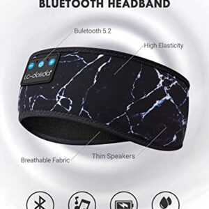 LC-dolida Sleep Headphones Bluetooth Headband, Cozy Band Wireless Headphones, Sleep Mask with Bluetooth Headphones, Perfect for Sleeping Side Sleepers, Jogging, Workout, Yoga