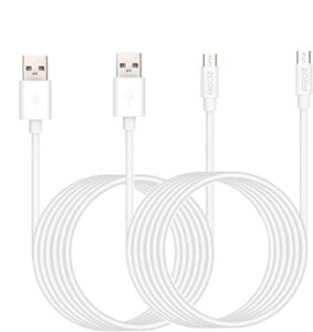 agoz 2pack 20ft micro usb cable power extension cord for wyze cam, yi camera, oculus go, echo dot kid, nest cam, netvue, arlo pro q, blink, furbo dog home smart security, kasa cam indoor, kasa spot