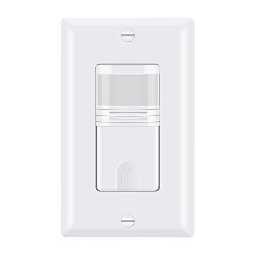 ECOELER 3 Way Motion Sensor Light Switch, Neutral Wire Required, Sensor Switch for Indoor, UL List & FCC Approved Motion Activated Switch, Pack of 1