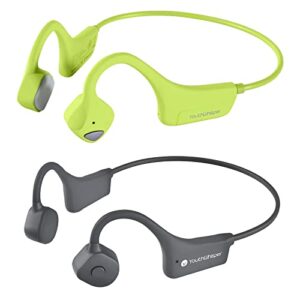 youthwhisper wireless bone conduction headphones – bluetooth open ear headphones waterproof sport earphones with mic noise-cancelling bone conducting headset for running hiking cycling