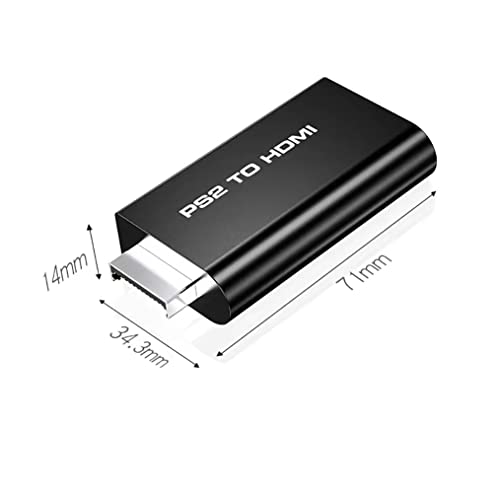 PS2 to HDMI Converter Adapter, Video Converter PS2 to HDMI Converter with 3.5mm Audio Output for HDTV HDMI Monitor Supports All PS2 Display Modes