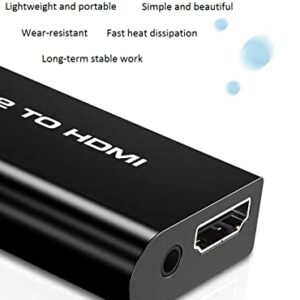 PS2 to HDMI Converter Adapter, Video Converter PS2 to HDMI Converter with 3.5mm Audio Output for HDTV HDMI Monitor Supports All PS2 Display Modes